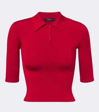Gucci Polo en soie m&eacute;lang&eacute;e