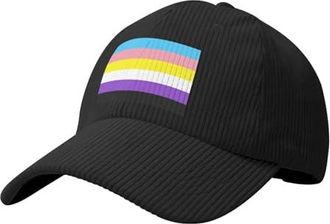 Generic Sun Protection Casquettes Drapeau De La Fiert&eacute; Trans Non Binaire Respirante Pare-Soleil Casquette Vintage Visiere pour Homme Cyclisme Voyage