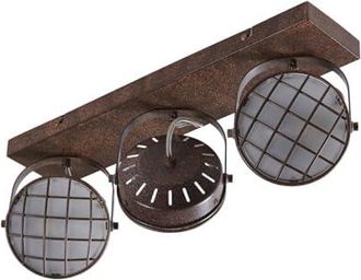 Lindby Spot Tamin à intensité variable (Modern, Industriel) en Marron Métal e. a. pour Salon & Salle manger (à 3 lampes G9) Lampe encastrable plafonnier appl