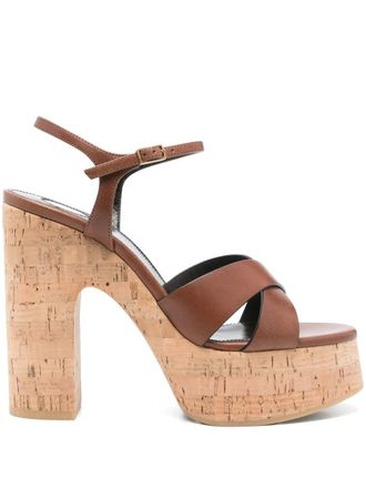 Saint Laurent Bianca Sandalen 125mm - Braun