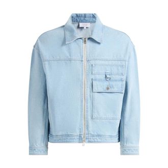 Maison Kitsun&eacute; Homme, Vestes, Bleu, Taille: S Veste en jean zipp&eacute;e