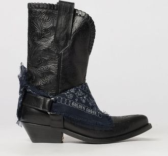 Golden Goose Cowboystiefel aus gepr&auml;gtem Leder mit Bandana-Muster und mandelf&ouml;rmiger Spitze