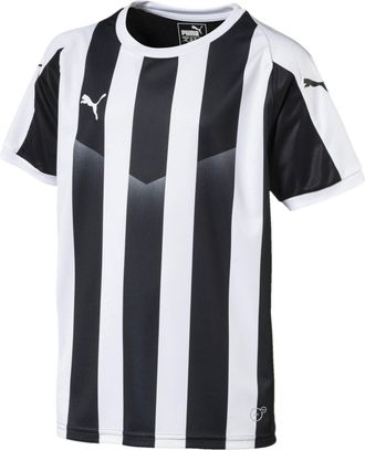 Puma Kinder LIGA Striped Jersey, Black White, 164