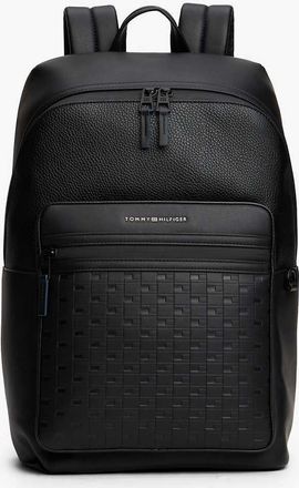 Tommy Hilfiger Modern - Sac à dos texturé avec motif logo - Noir
