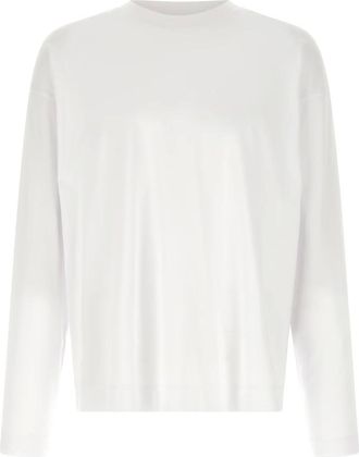 Dries Van Noten Homme, Tops, Blanc, Taille: S Hegland Cotton Jersey T-Shirt