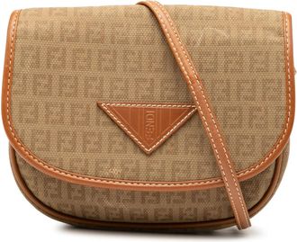 Fendi Hobo Bags - Mini Zucchino Canvas Crossbody - Gr. unisize - in Braun - f&uuml;r Damen