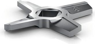 Bosch Zubeh&ouml;r doppelseitiges Edelstahlmesser f&uuml;r Fleischwolf Serie 6, sp&uuml;lmaschinenfest, selbstsch&auml;rfend, immer die richtige Seite eingesetzt, Gr&ouml;&szlig;e 8, MWZS