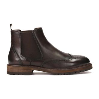 Kazar Homme, Chaussures, Brun, Taille: 39 EU Bottines Chelsea en cuir marron avec ornements