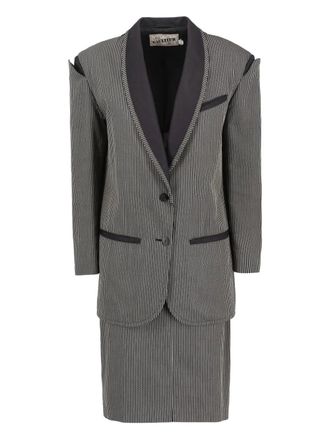 Jean Paul Gaultier tailleur rayé - Noir