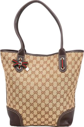 Gucci Crossbody Bags - Gucci GG Monogram Sherry Line Handbag - Gr. unisize - in Braun - f&uuml;r Damen