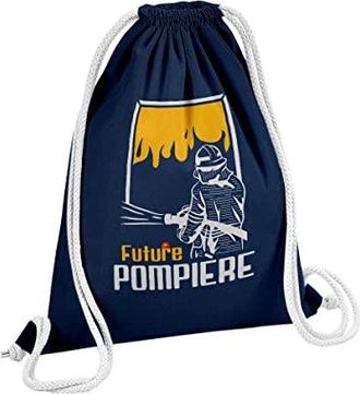 Fabulous Sac de Gym en Coton Bleu Future Pompi&egrave;re M&eacute;tier Avenir H&eacute;ros 12 Litres
