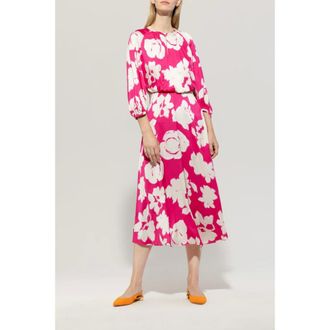 Luisa Cerano Femme, Robes, Multicolore, Taille: 38 FR Viscose Satin Floral Dress