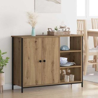 vidaXL Buffet Ch&ecirc;ne artisanal 100 x 33 x 75 cm Bois ding&eacute;nierie vidaXL