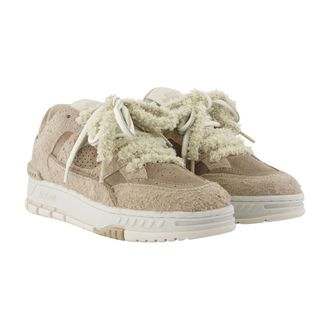 Axel Arigato Womens Area Lo Label Sneaker Beige Calfskin