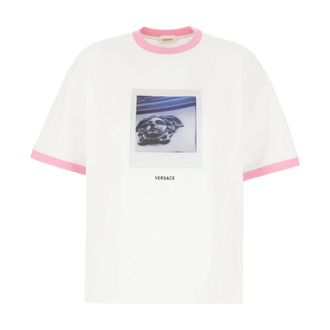 Versace Femme, Tops, Blanc, Taille: 36 FR T-shirt