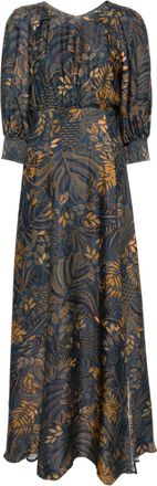 Farm Rio Forest Teal Maxikleid mit Punkten - Blau