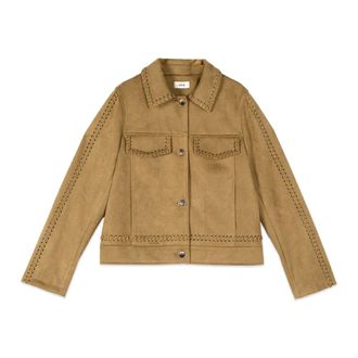 Oltre Jacke mit Steppdetail - - Jackets - Damen - Beige - 4XL