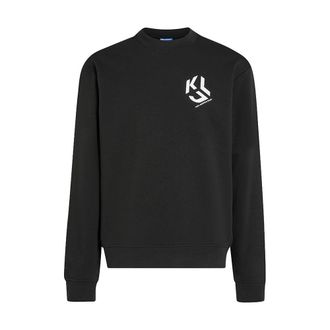 Karl Lagerfeld Mens, Regular Monogram Sweat, Regular Fit, Black, XL