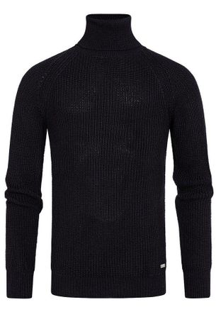 R-Neal Rollkragenpullover Rollkragen Business Pullover Freizeit Grob-Strick Pulli Einfarbig