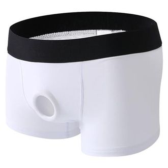 Generic Boxers pour homme, sous-v&ecirc;tements pour homme, sexy, ouverts &agrave; lavant, sous-v&ecirc;tements creux, bikini pour homme, sous-v&ecirc;tement militaire, Blanc., XXL ta