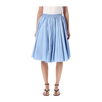 Ami Jupe ample &agrave; taille &eacute;lastique - Femme - Jupes - Bleu - Taille: 38 FR