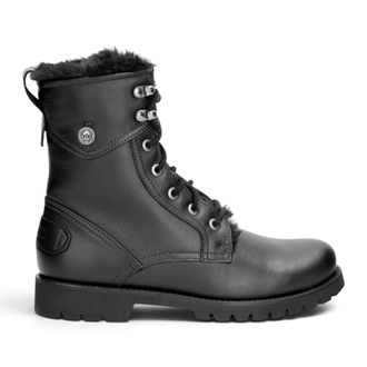 Panama Jack Wasserdichte warme Schn&uuml;rstiefel aus schwarzem Leder f&uuml;r Damen - Benissa B2