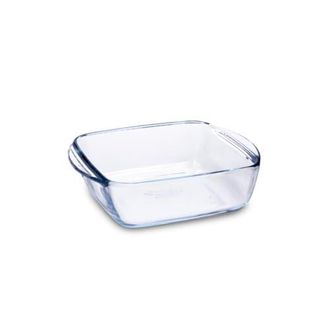 Pyrex Airfryer Quadratische Glasschale, 20 x 17 cm, 1 l, transparent