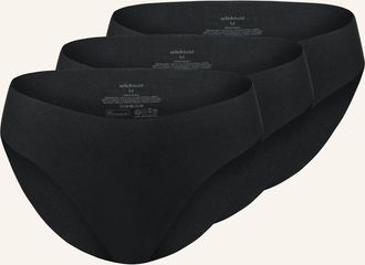 erlich textil Erlich Textil 3er Pack Casual Cotton Slip Aus Bio-Baumwolle - Nahtlose Kanten schwarz