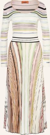 Missoni Strickkleid Mit Plissees gruen