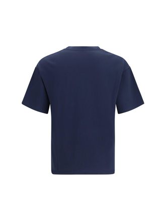 Saint Laurent Mens Cotton Crewneck T-Shirt Navy Cotton; Modal T-Shirts And Polos