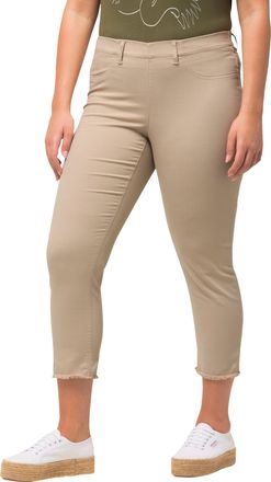 Ulla Popken Damen Freizeithose Hosen, Dunkles Kitt, W56 / L32