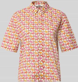 0039 Italy Regular Fit Bluse im Allover-Look Modell BEA