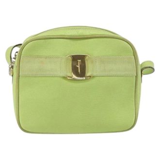 Ferragamo Pre-owned Leder-Schultertasche - - Pre-owned - Damen - Gr&uuml;n - ONE SIZE