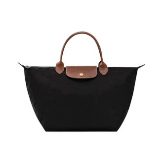 Longchamp Femme, Sacs, Noir, Taille: ONE Size Le Pliage Original Tote avec poign&eacute;e sup&eacute;rieure