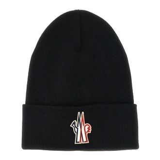 Moncler Virgin Wool Beanie - - Accessories - Herren - Schwarzk - ONE SIZE