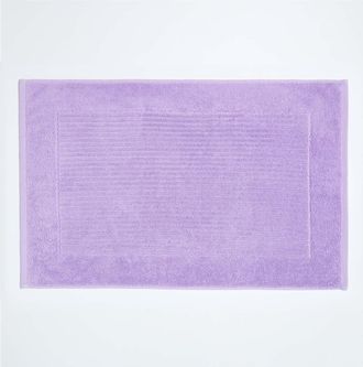 Homescapes Frottee Badvorleger Imperial 50 x 80 cm Flieder, Duschvorleger aus 100% Baumwolle in Hotel Qualität