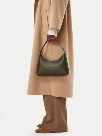 Calvin Klein Handtasche Foil Logo Small Shoulder Bag LV04F3890G Dunkelgr&uuml;n