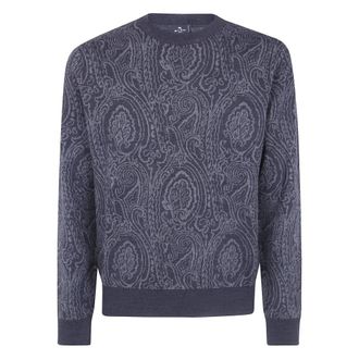 Etro Pulls &agrave; col rond - Homme - Pulls - Gris - Taille: XL
