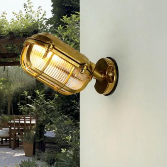 Licht-Erlebnisse Applique ext&eacute;rieure laiton IP64 Maritim E27