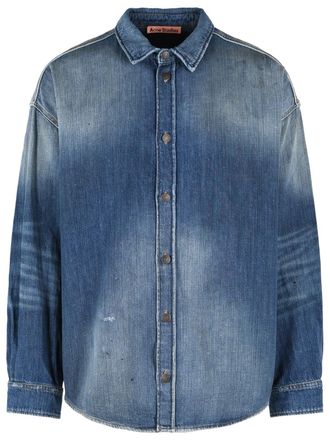 Acne Studios Chemise en coton bleue Acne Studios