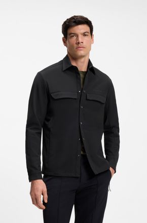 Boss Green by Hugo Boss Hemdjacke BOSS GREEN Porsche Spirit 70 Capsule Collection, Herren, Gr. XXL, schwarz001, Web, Obermaterial: 87% Polyamid, 13% Elasthan, unifarben, rela