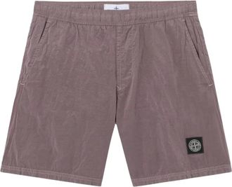Stone Island Homme, Shorts, Violet, Taille: 2XL B100004 Nylon Metal IN Econyl