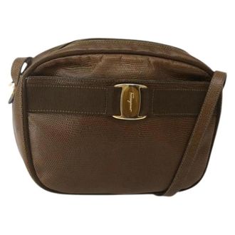 Ferragamo Pre-owned Cuir sacs-ports-paule - Femme - Pre-owned - Brun - Taille: ONE Size