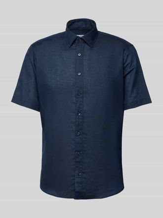 Jake*s Slim Fit Leinenhemd mit Knopfleiste