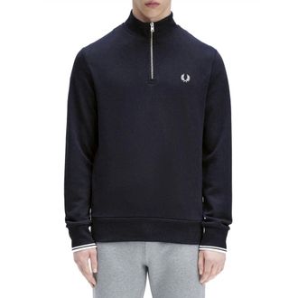 Fred Perry Homme, Sweatshirts et sweats à capuche, Bleu, Taille: XL SweaT-shirt à demi-zip