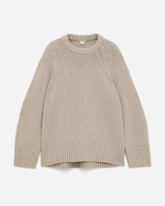 Arket Dicker Pullover Aus Reinem Kaschmir -Beige