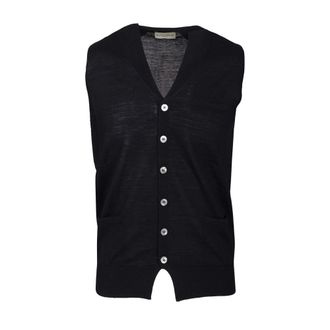 Ballantyne V-Ausschnitt Weste - - Knitwear - Herren - Blau - 2XL