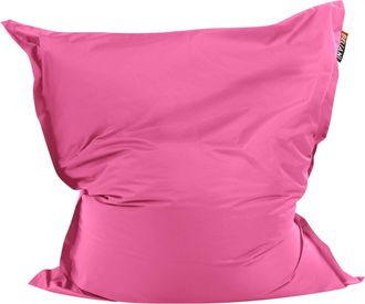 Beliani Moderne Sitzsackh&uuml;lle Extra Gro&szlig; Nylon mit Rei&szlig;verschluss Wasserdicht Langlebig f&uuml;r Innen und Au&szlig;en 140 x 180 cm Fuchsia Rosa Fuzzy