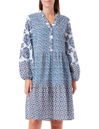 robe l&eacute;g&egrave;re Damen 6449/4142 Kleid, Aufn&auml;her wei&szlig;/blau, 44