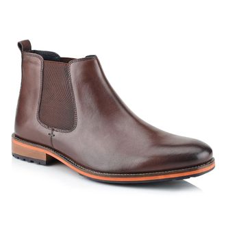 Silver Street London Herren Argyll Chelsea-Stiefel, braun, 45 EU